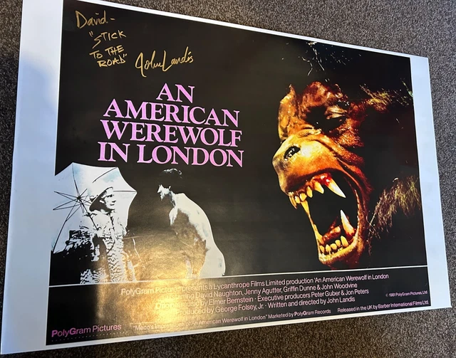 AN AMERICAN WEREWOLF In London Poster Signed By John Landis Real ...
