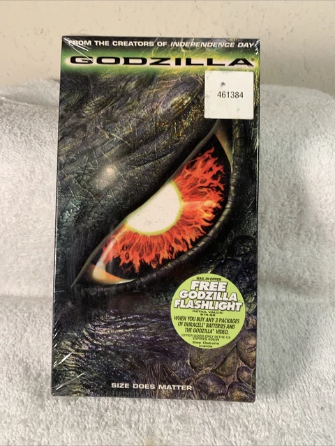 GODZILLA (VHS, 1998) Embossed Cover Matthew Broderick. Factory Sealed ...