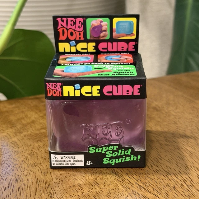 NEE DOH NEEDOH Nice Cube Purple Ice Super Solid Squish Authentic Fidget ...