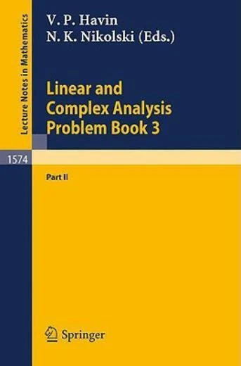 LINEAR AND COMPLEX Analysis Problem Book 3: Part 2 $54.82 - PicClick