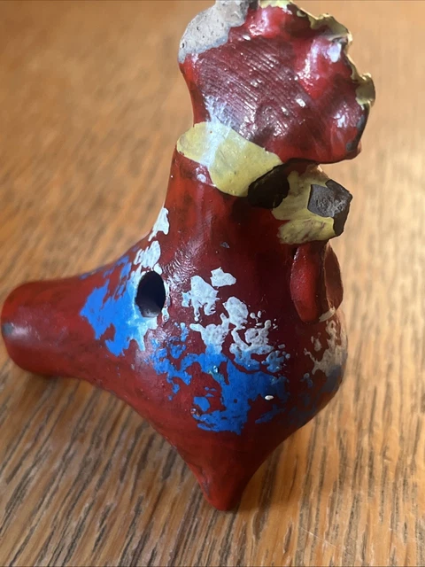 ANCIEN APPEAU SIFFLET Forme coq en Terre Cuite Vernissée Russe EUR 20 ...
