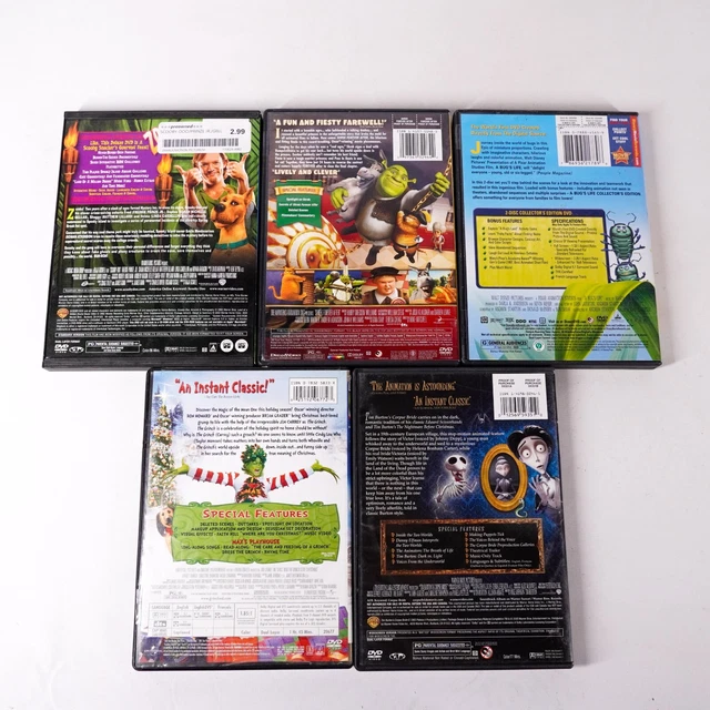 SCOOBY-DOO, SHREK FOREVER After, A Bug's Life, The Grinch, Corpse Bride ...