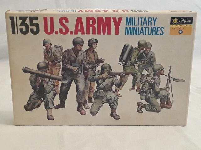 RARE FUJIMI MOKEI 1:35 Scale U.s Army Military Figures, Complete Boxed ...
