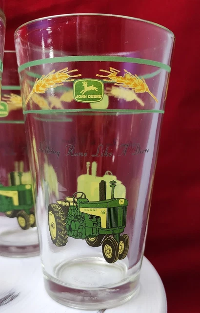 JOHN DEERE~SET OF 6~ Logo Tumbler "Nothing Runs Like a Deere" Amber ...