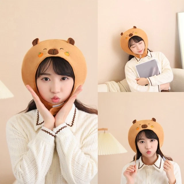 CHRISTMAS FUNNY HAT Cartoon Capybara Shape Hat Fun Crazy Hat ...