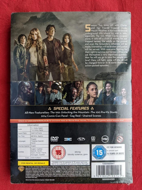 THE 100 THE Complete Second Season DVD Box set.Region 2. Brand New ...