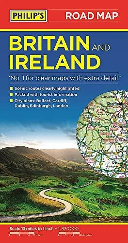 PHILIP'S BRITAIN AND Ireland Road Map (Philip's Sheet Maps) by Philip's ...