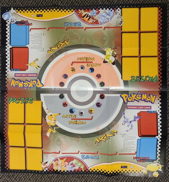 VINTAGE POKEMON Playmat Poster Guide Base Set Trading Card Game 1999 ...