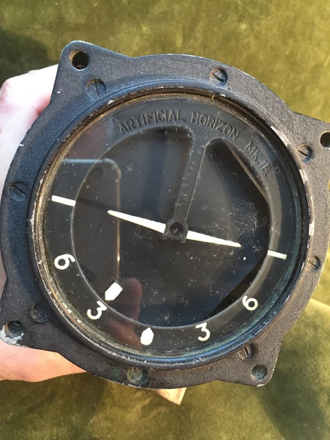 WW2 RAF AIRCRAFT Cockpit Artificial Horizon MK 1B Instrument, Lancaster ...