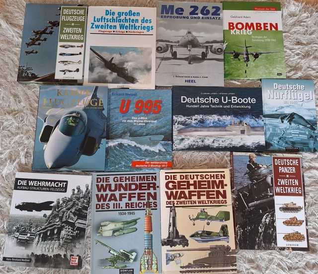 2. WELTKRIEGSBÜCHER, WEHRMACHT, Luftwaffe, Marine, Uboot, Panzer ...