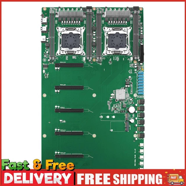 X99 DUAL PLUS Miner Motherboard Useful 8* SATA3.0 LGA 2011-3 V3/V4 CPU ...