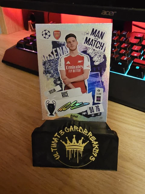 TOPPS MATCH ATTAX 24/25 Declan Rice Man of the Match Signature #398 £2. ...