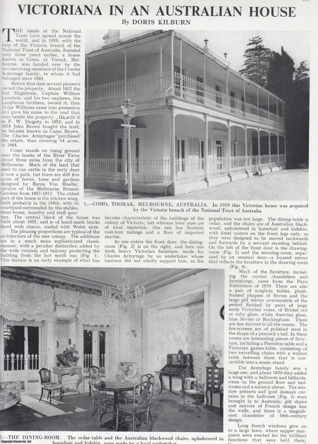 VICTORIANA IN AN Australian House, Como, Toorak, Melborne, Australia ...