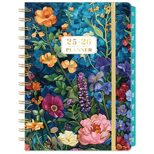 PLANNER 2025-2026 - JUL 2025 - JUN 2026, Academic Planner 2025-2026, Floral $13.65 - PicClick CA