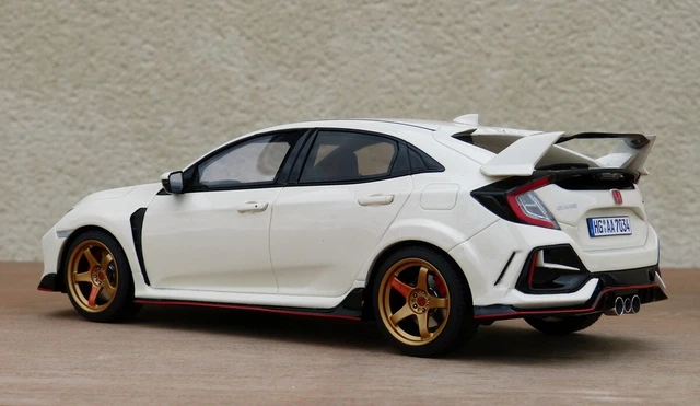 1/18 HONDA CIVIC Type R FK8 white Otto Modified tuning Rays umbau ...