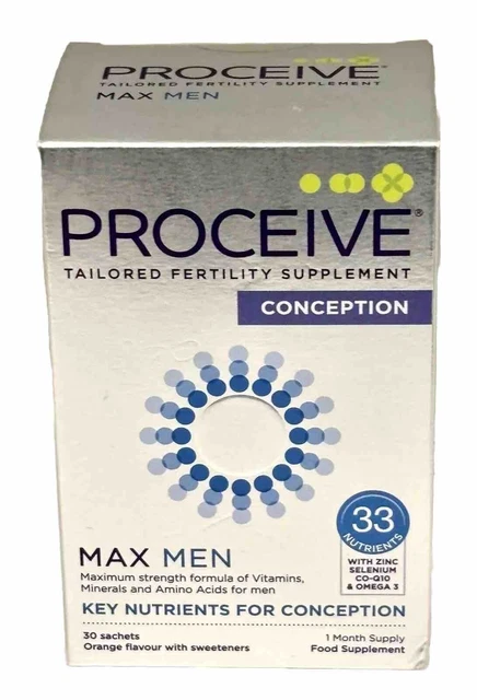 PROCEIVE ADVANCED FERTILITY Supplement Max Men - 30 Sachets BBE 06/24 £ ...