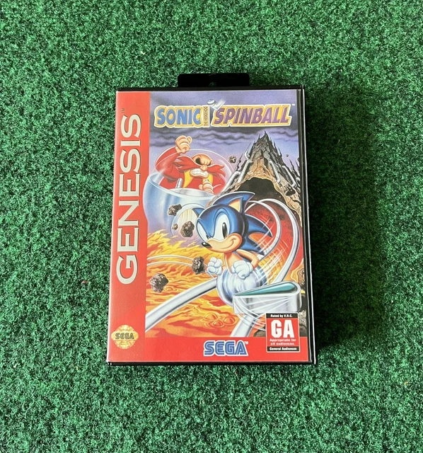 SONIC THE HEDGEHOG Spinball / Pinball SEGA Genesis Game Complete CIB ...