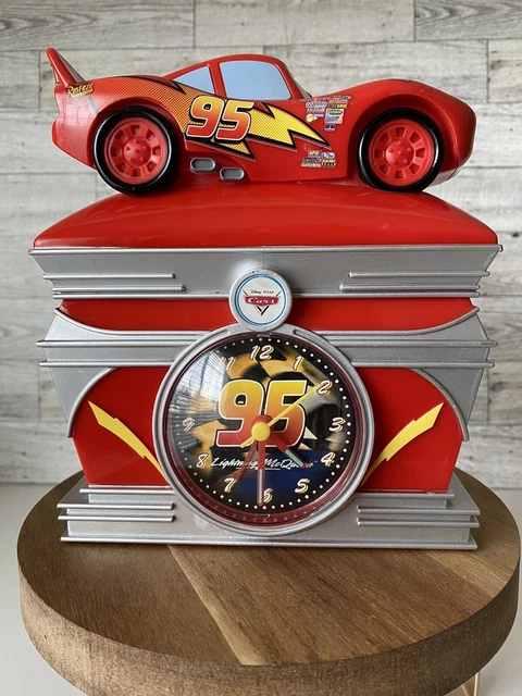 DISNEY PIXAR CARS Lightning McQueen Bank Alarm Clock £17.18 - PicClick UK
