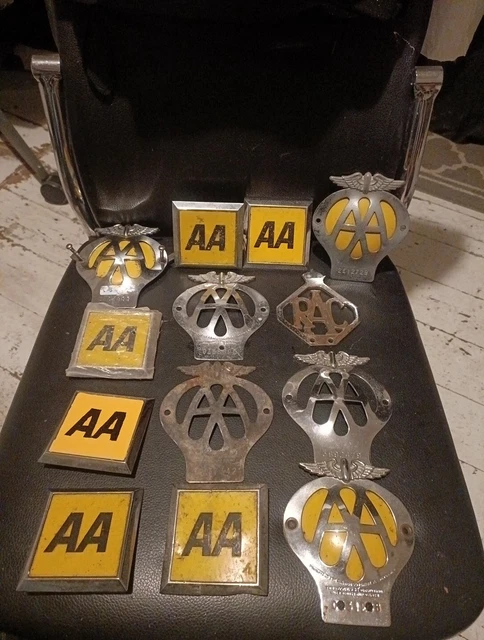 OLD VINTAGE AA/RAC car badges x 13 bundle lott £25.00 - PicClick UK