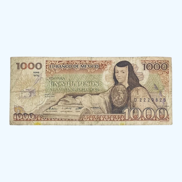 1984 MEXICO 1000 Old Mexican Pesos Pre-Rebase/ Coin North American ...