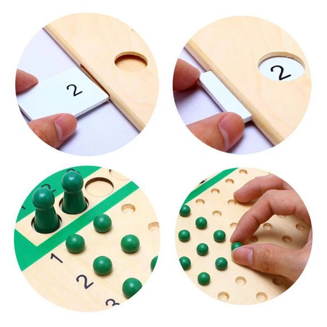 DIVISION DE MULTIPLICATION Montessori Math Board Board Perles EUR 51,04 ...