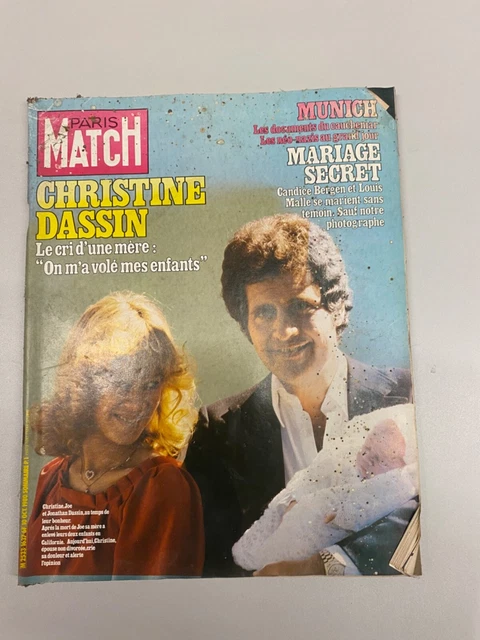 PARIS MATCH 1980 Claudia Cardinale Jean-Paul Belmondo joe Dassin pas ...