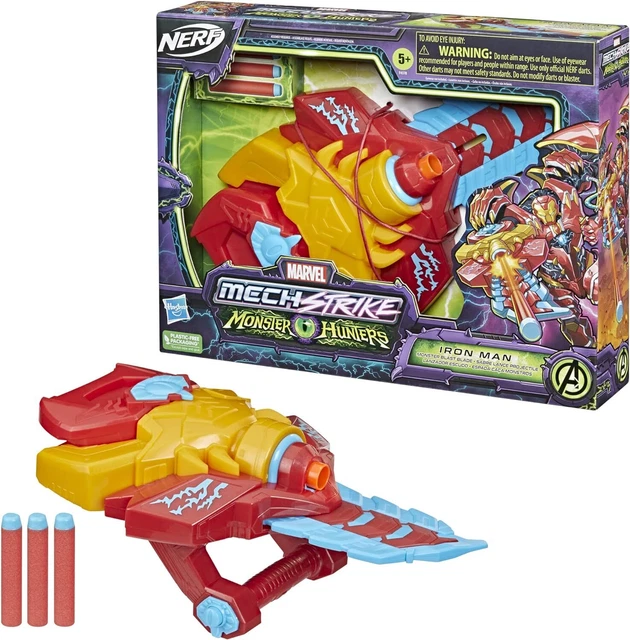NERF AVENGERS MECH Grève Monster Hunters Iron Man Monster Explosif Lame ...