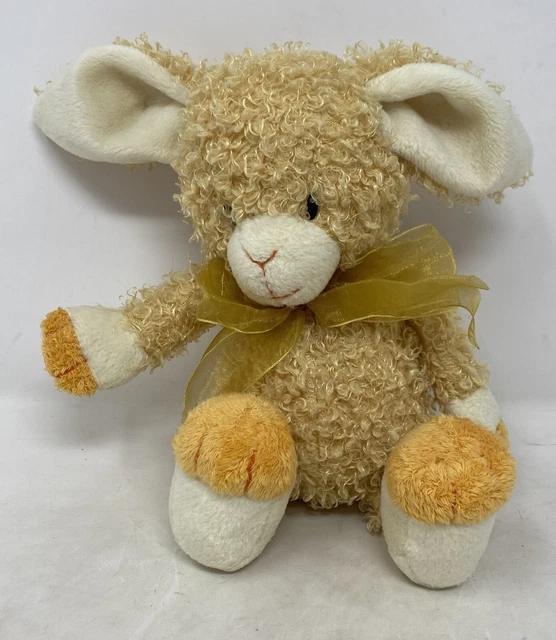 GOLDEN BEAR LAMB Soft Stuffed Toys Plushies (L14) Cute Teddies Ribbon ...