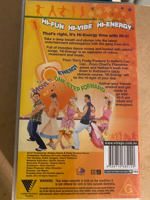 Hi5 Hi Energy 2003 Vhs Video 2003 Tested Original Cast Children S