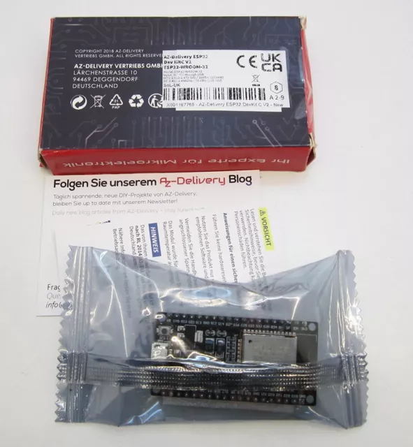 Azdelivery 3 Esp32 Dev Kitc V2 Esp32 Wroom 32 Compatible With Arduino £795 Picclick Uk