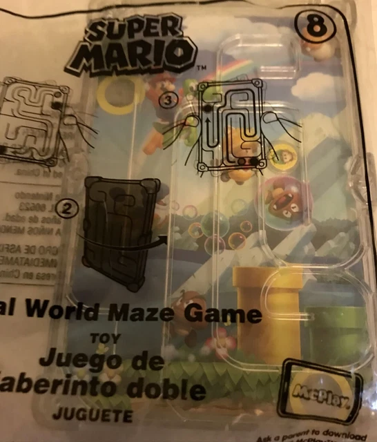SUPER MARIO BROS McDonalds Happy Meal Toy #8 Dual World Maze Game 2018 ...