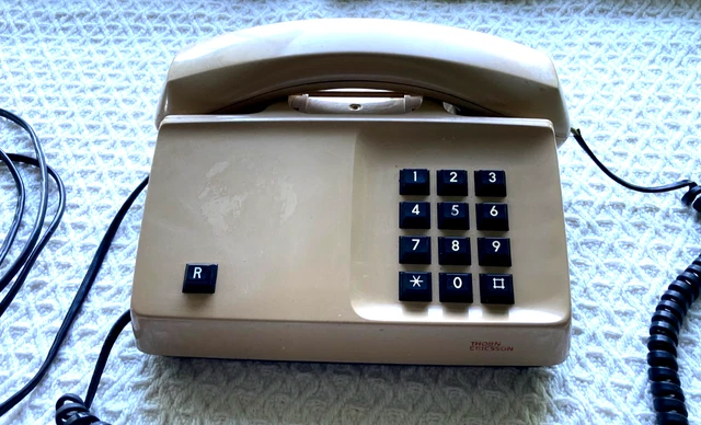 RETRO THORN ERICSSON Push Button Telephone Beige 1980s BT British ...