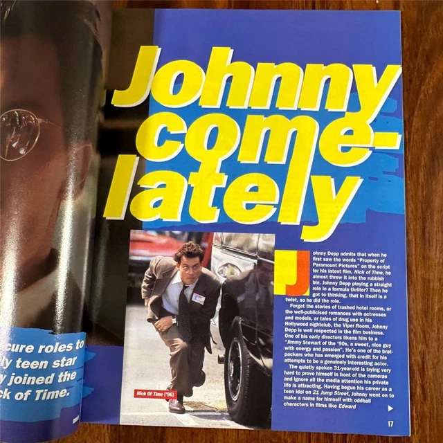 MOVIE MAGAZINE JUNE 1996 JOHNNY DEPP George Clooney MUPPET POSTER BOOK ...