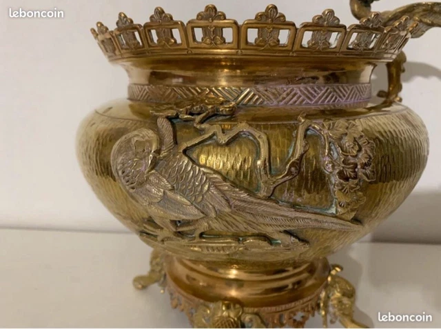 ANCIEN CACHE POT en Bronze et Laiton EUR 150,00 - PicClick FR