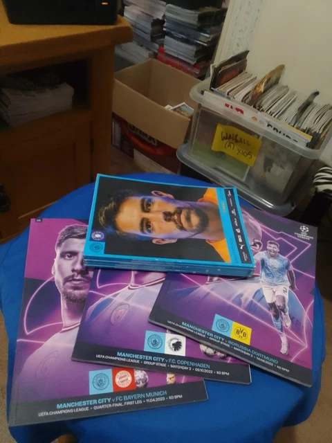 MANCHESTER CITY X 8 2022/2023 Home Football Programmes (Bulk Lot) All ...
