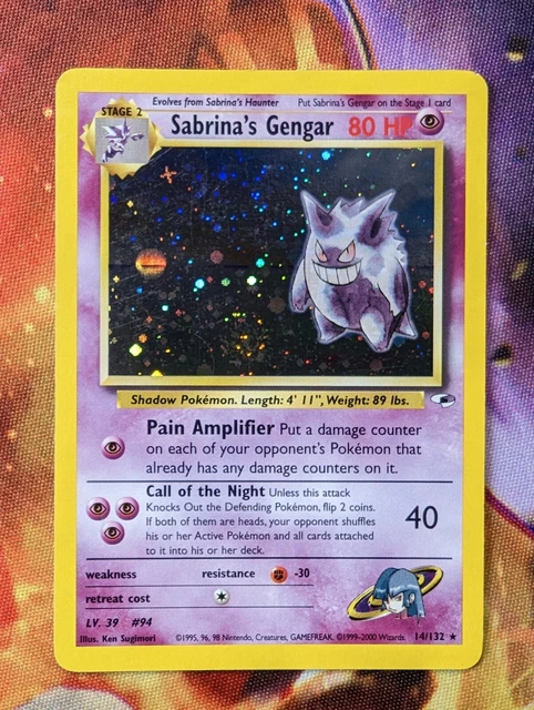 POKÉMON TCG - Sabrina's Gengar - Gym Heroes - #14/132 - WOTC - Holo ...