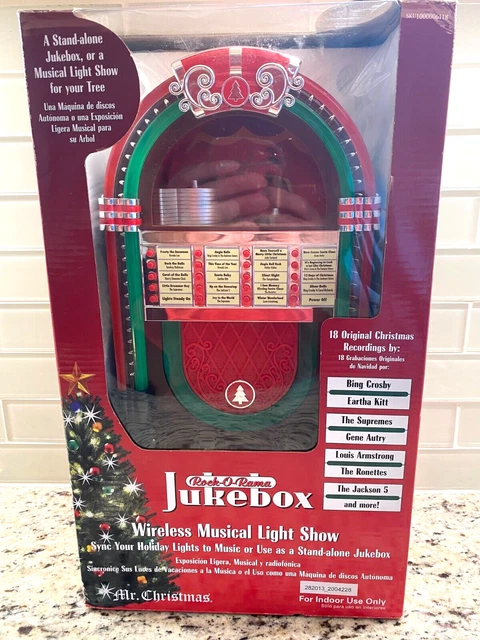 MR. CHRISTMAS ROCK-O-RAMA JUKEBOX 18 Songs Wireless Musical Light Show ...