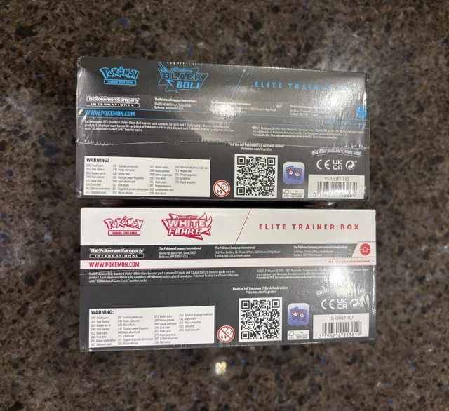 POKEMON BLACK BOLT & White Flare Elite Trainer Box ETB Set of 2, Ships ...