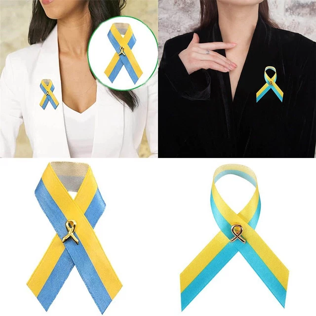 PEACE UKRAINIAN FLAG Pin Ukrainian Ribbon Brooch Stop War Ukraine Badge ...