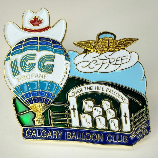 CALGARY BALLOON CLUB Member 1999 Lapel Pin Hot Air Alberta Canada 99 ...