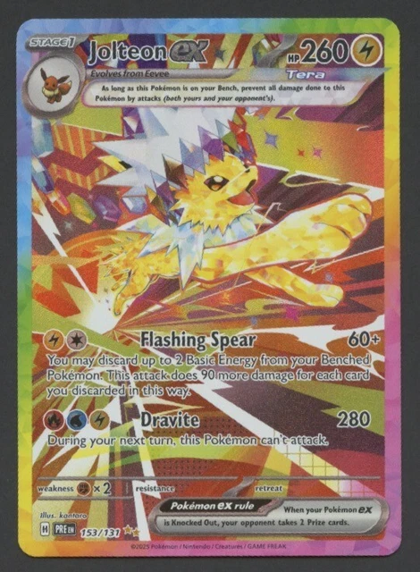2025 POKEMON PRE En-Prismatic Evolutions #153 Jolteon Ex £77.20 ...