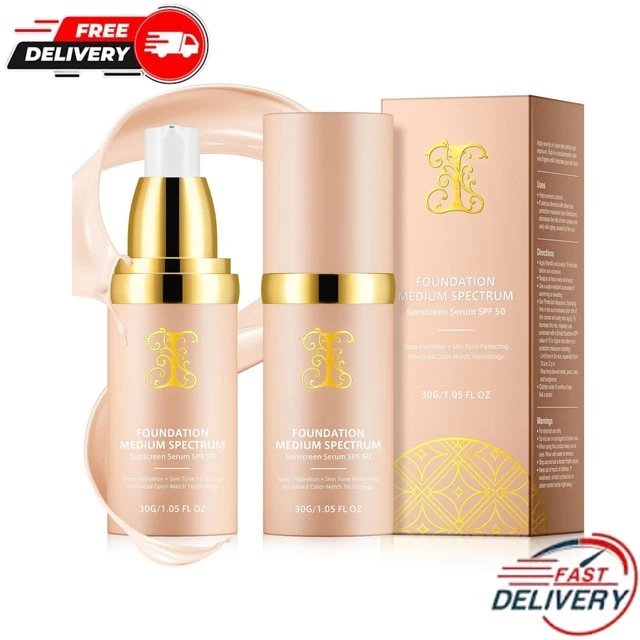 COLOUR CHANGING FOUNDATION SPF50 Medium Spectrum Foundation Flawless ...