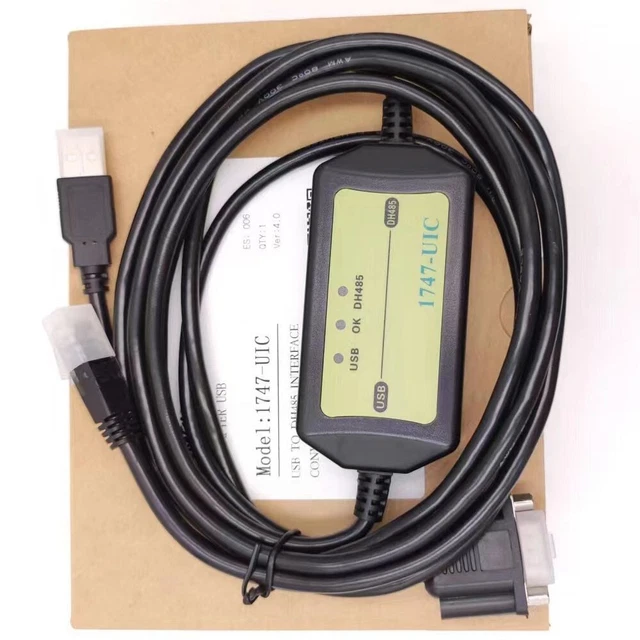 1747-UIC PROGRAMMING CABLE for AB PLC SLC5/01/02/03 and USB to DH485 ...