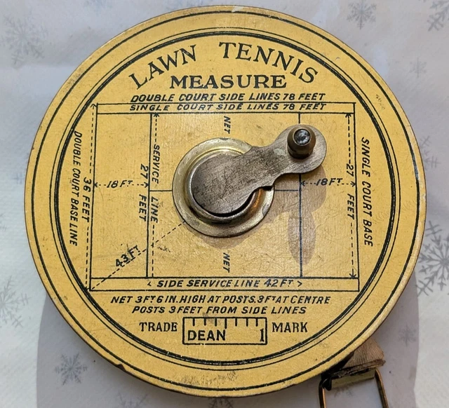 V RARE SPORT Antique English Dean Beddington Winding Lawn Tennis ...