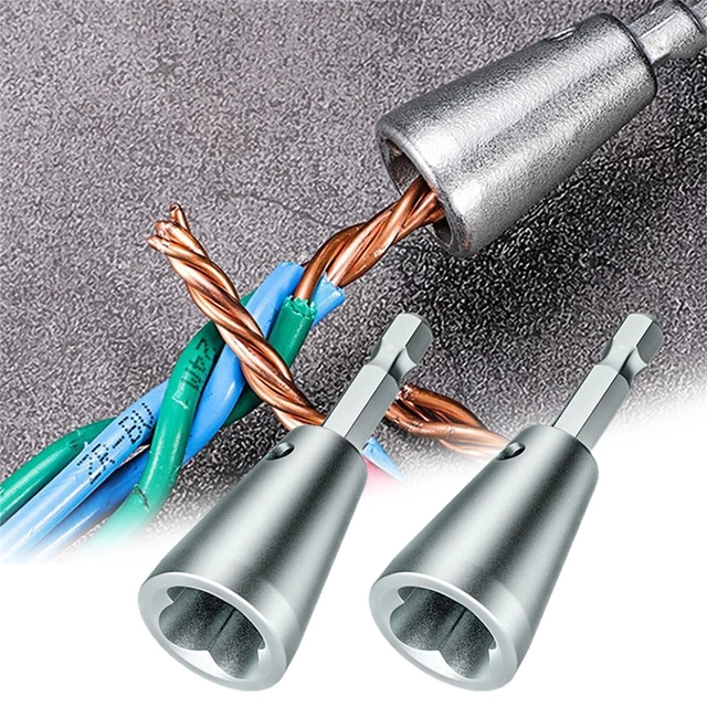 CABLE CONNECTOR WIRE Twisting Tool Stripper Twister Power Drill Driver ...