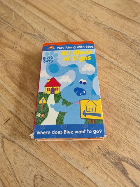 NICK JR BLUE’S Clues Play Along All Kinds Signs VHS Tape Nickelodeon ...