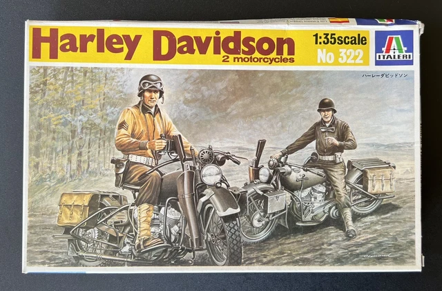 ITALERI HARLEY DAVIDSON 2 motorcycles - US Army - 1:35 scale model kit ...