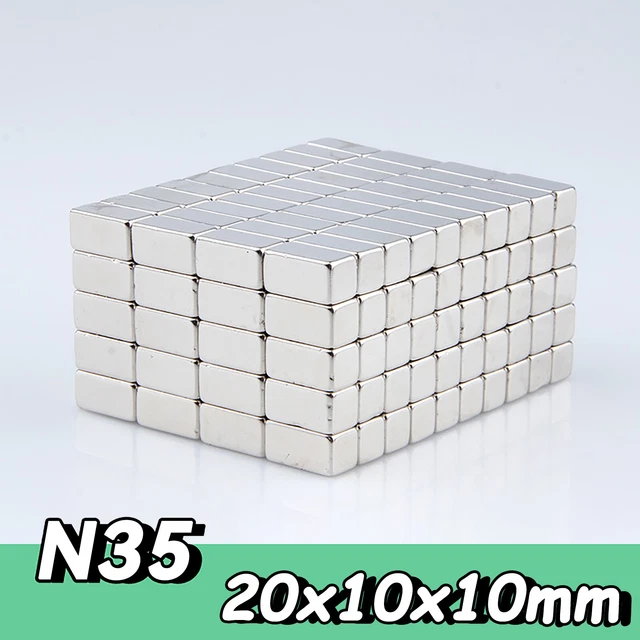 STRONG MAGNETS 20X10X10 mm N35 grade Rare Earth neodymium block ...