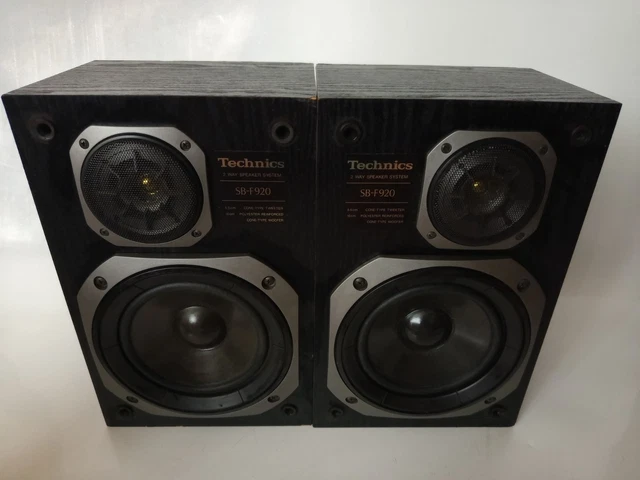 TECHNICS SB-F920 2-WAY Hi-Fi Speakers Working Vintage Audio 8 Ohm 80w ...