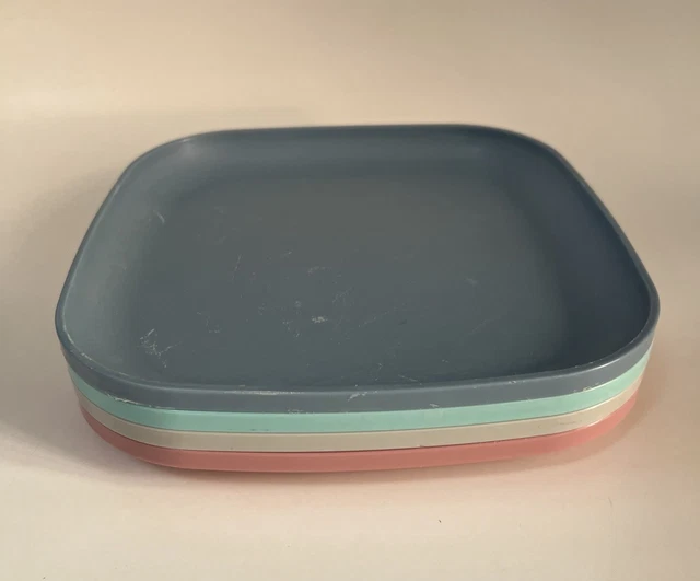 TUPPERWARE SQUARE 8” Plates From the 1990’s. Set Of 4. $33.63 - PicClick AU
